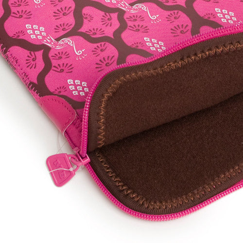 Pretty Printed Laptop Sleeves - Pink Peacock – Melissa Beth Designs